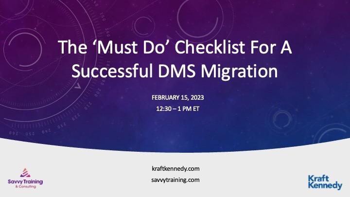 The "Must-Do" Checklist for a Successful Law Firm DMS Migration
